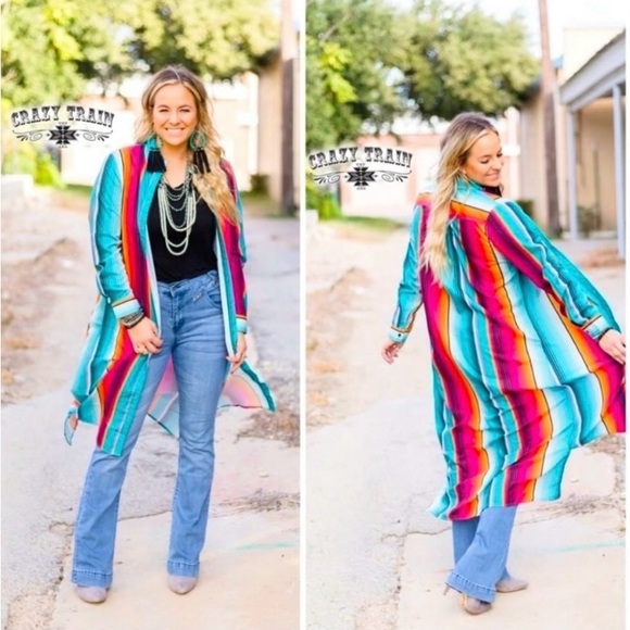 Crazy Train | Jackets & Coats | Crazy Train Serape Dusterdress | Poshmark